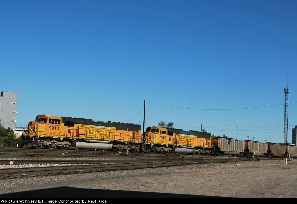 BNSF 9913 Is Point On A South Bound Coal Train